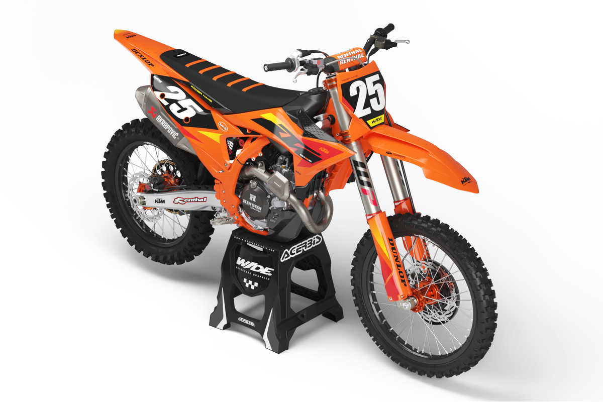 ORIGINAL 25 ORANGE & RED - KTM FULL GRAPHICS KIT – WIDEOPENGRAPHIX