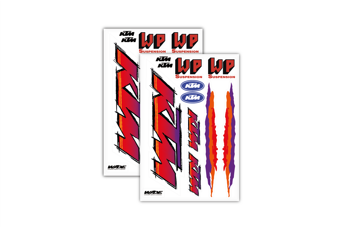 KTM RETRO (PACK) - STICKER SHEET – WIDEOPENGRAPHIX
