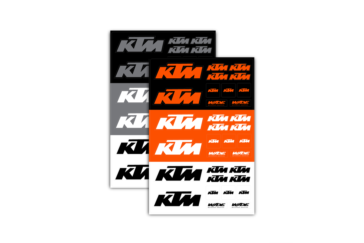 KTM (PACK) - STICKER SHEET – WIDEOPENGRAPHIX
