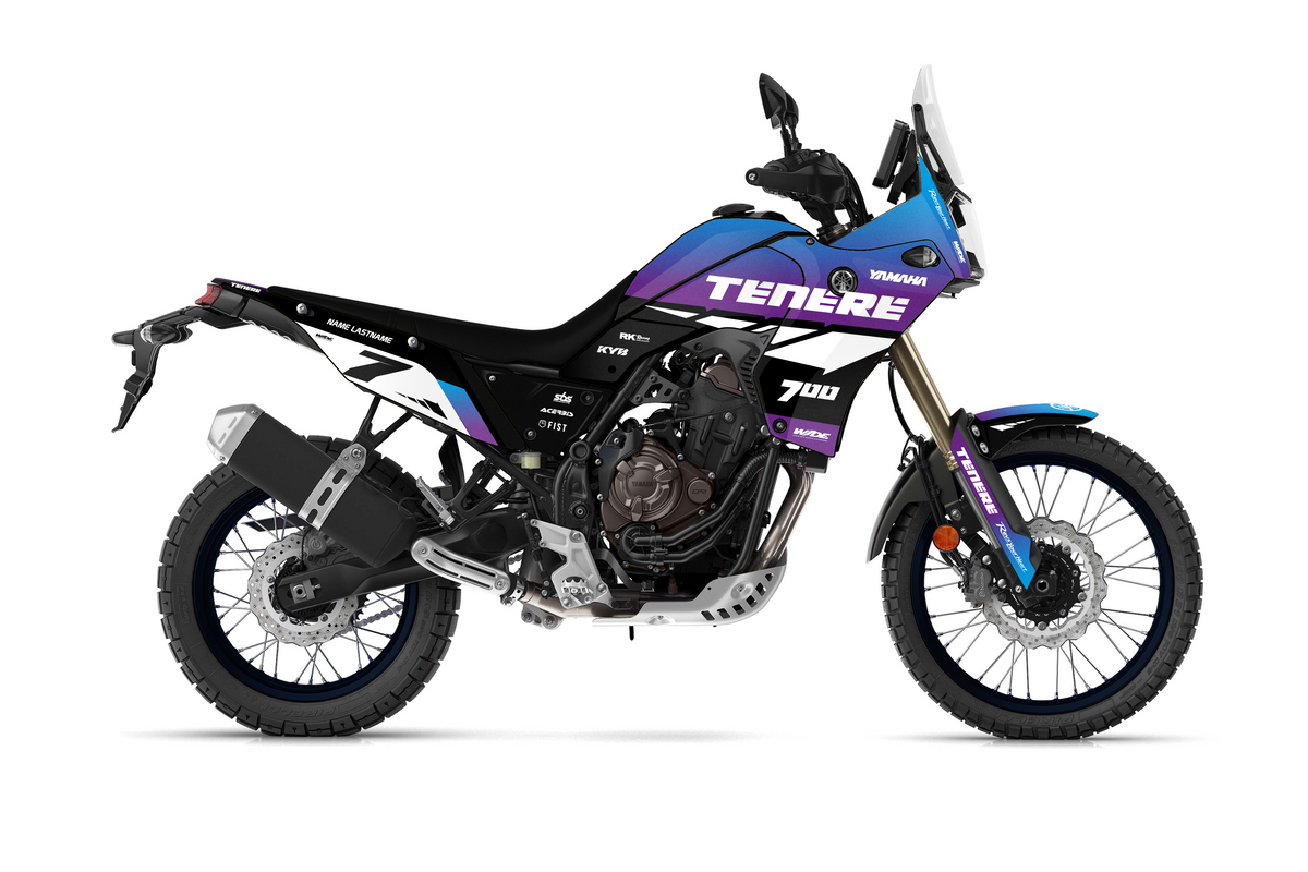 MIDNIGHT PURPLE & BLUE - YAMAHA TENERE 700 GRAPHICS KIT – WIDEOPENGRAPHIX