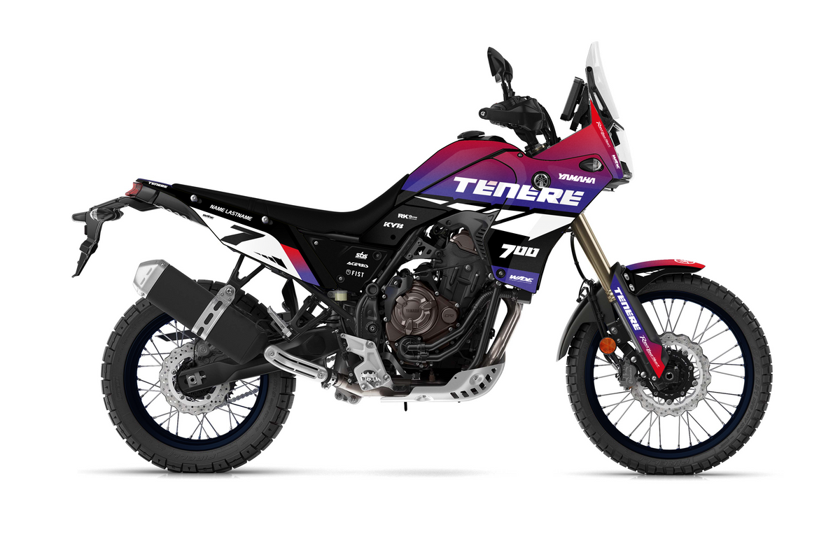 MIDNIGHT BLUE & RED - YAMAHA TENERE 700 GRAPHICS KIT – WIDEOPENGRAPHIX