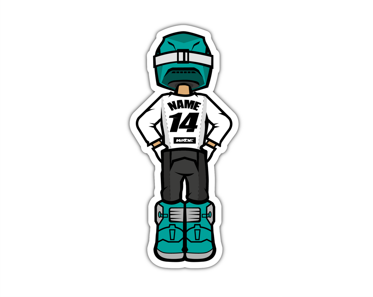 CARTOON RIDER STICKER (5 PACK) – WIDEOPENGRAPHIX