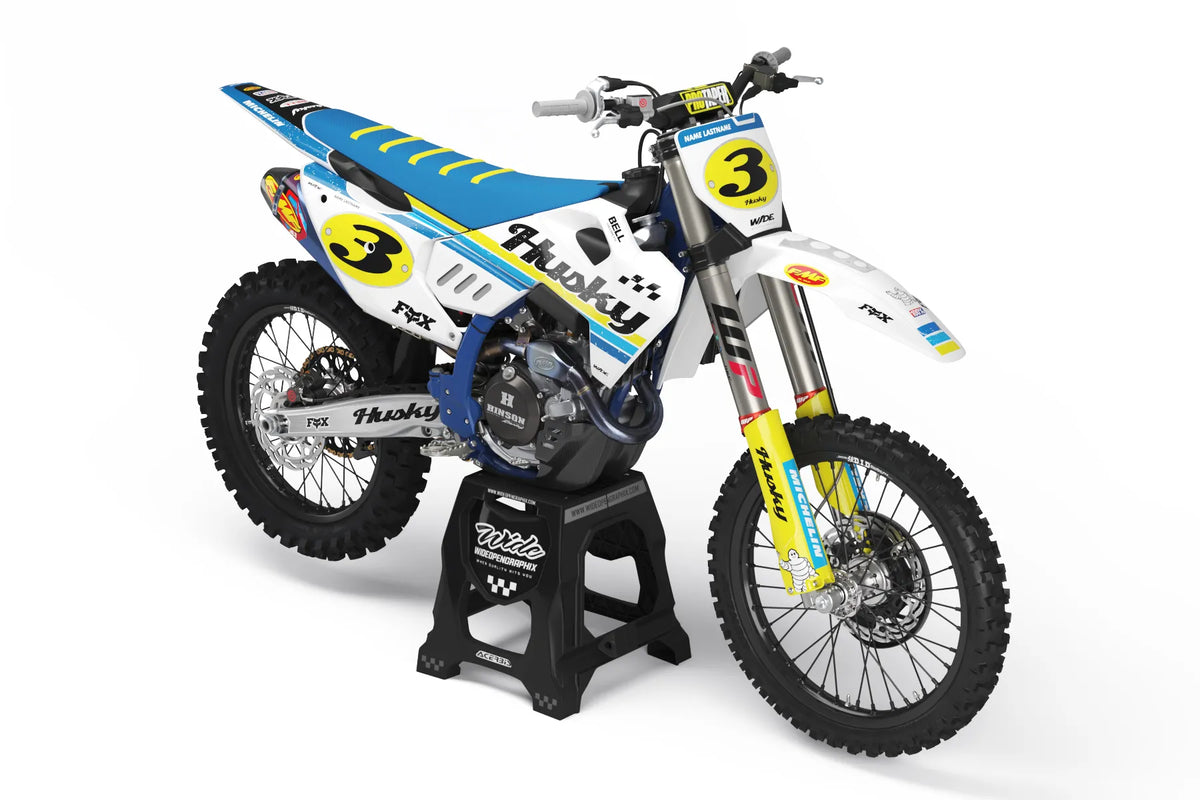 RETRO WHITE - HUSQVARNA FULL GRAPHICS KIT – WIDEOPENGRAPHIX